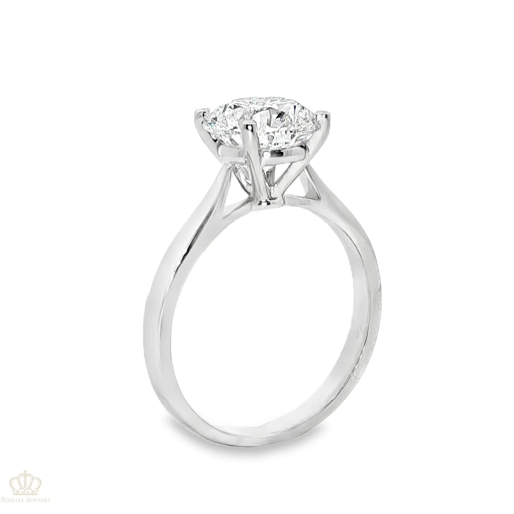 KNT9 Four Prong Solitaire Diamond Engagement Ring Setting | Roselle Jewelry