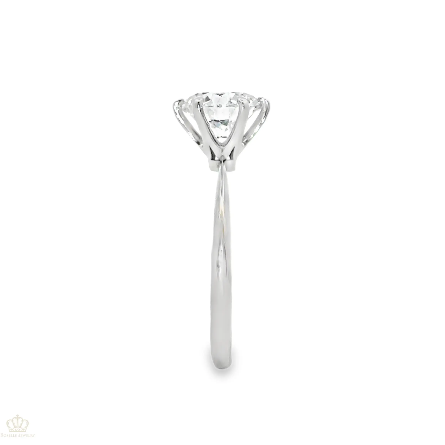 KNT2S Six Prong Solitaire Engagement Ring Setting | Roselle Jewelry